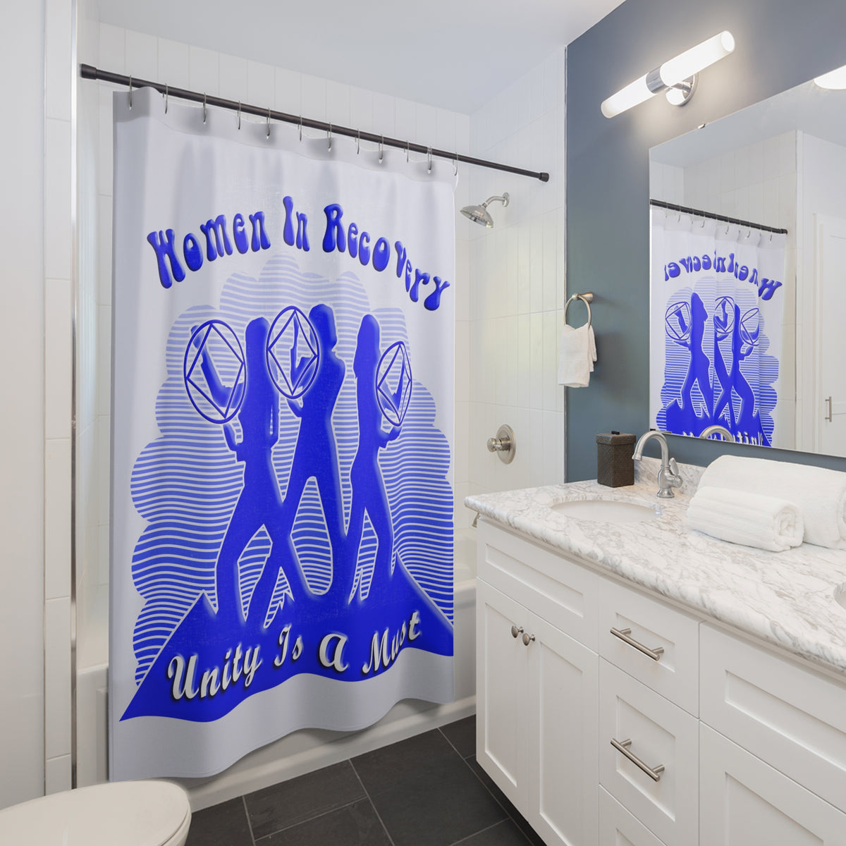 NA WOMAN IN RECOVERY SHOWER CURTAINS | NAWEARS, Narcotics Anonymous ...