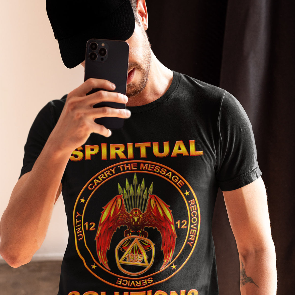 NAWEARS: Alcoholics Anonymous AA- Spirital Solution V.2 - dtg Tee – nawears