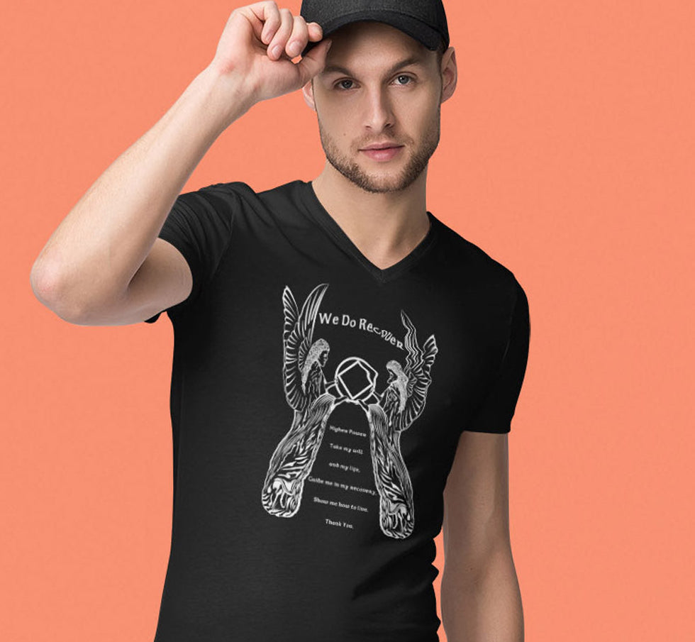 NAWEARS: Narcotics Anonymous Tee, NA 3rd Step Angel V-neck Tee – nawears