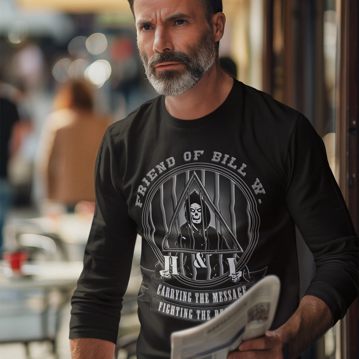 AA - Fighting The Reaper LS Tee | NAWEARS, Alcoholics Anonymous – nawears