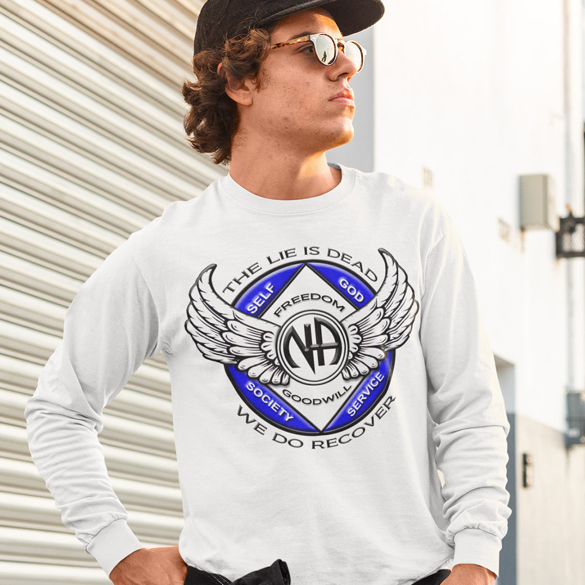 Winged NA Symbol Long Sleeve dtg Tee | NAWEARS, Narcotics Anonymous ...