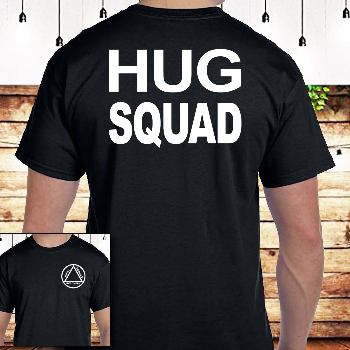 NAWEARS, Narcotics Anonymous Clothing, AA HUG SQUAD Tee – nawears
