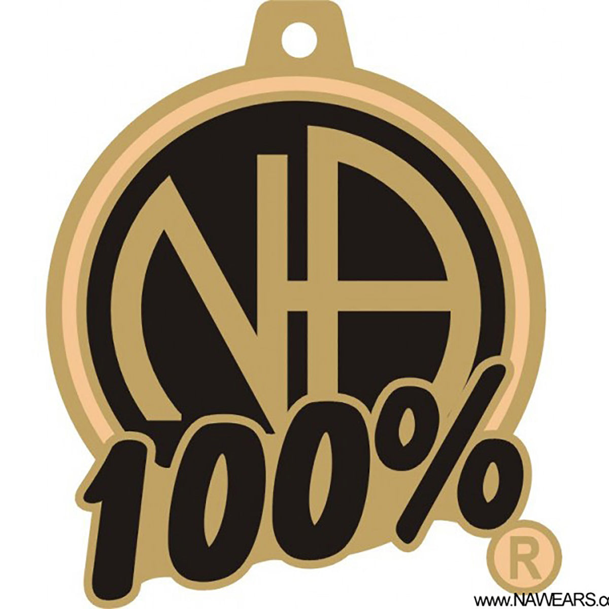 NAWEARS, Narcotics Anonymous Gifts, NA 100% NA Logo Key Chain – nawears