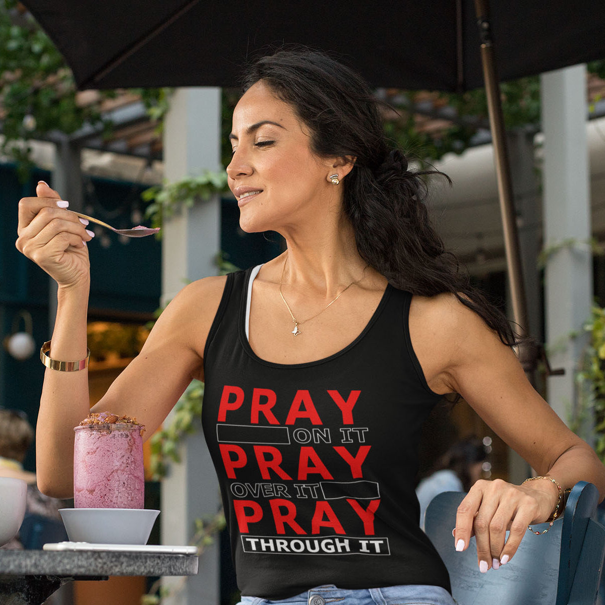 Pray Through It AA / NA Racerback Tank NAWEARS| Narcotics Anonymous ...