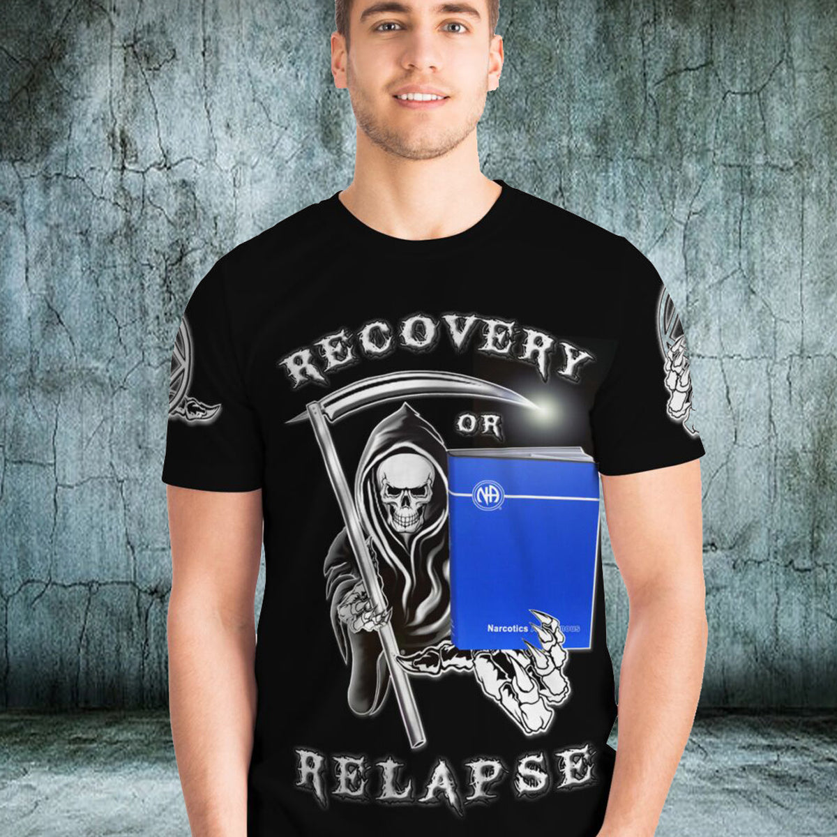 NAWEARS: Narcotics Anonymous - Recovery Or Relapse Reaper AOP T-shirts ...