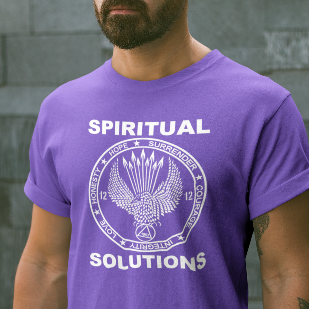 AA Shirt, Alcoholics Anonymous Tee, AA SPIRITUAL SOLUTIONS T-shirt ...