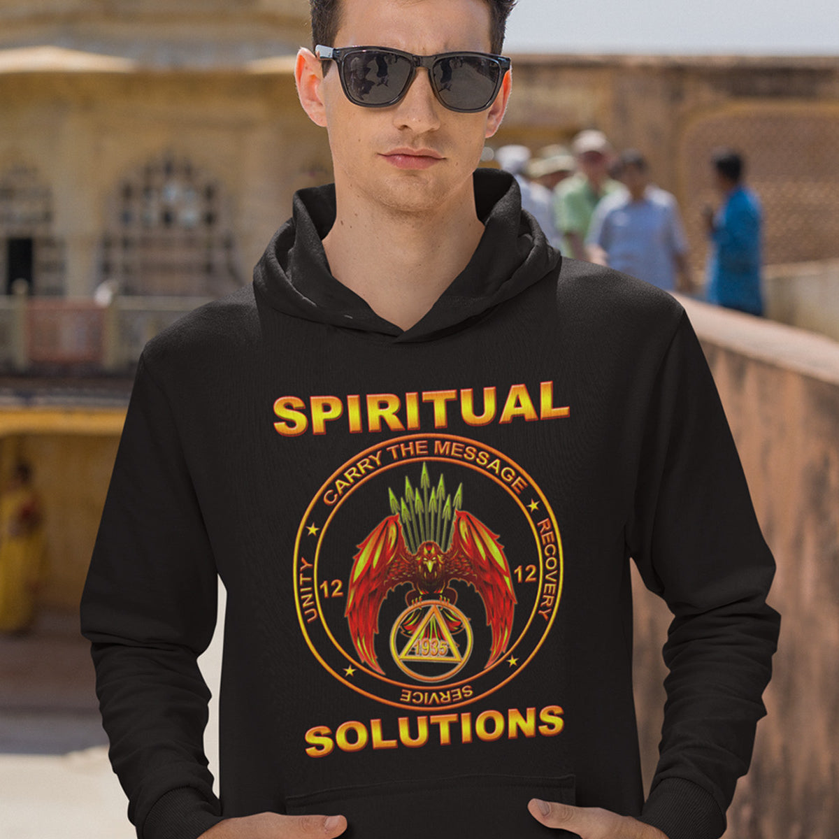 NAWEARS: Alcoholics Anonymous - Spirital Solution V.2 dtg Hoodie – nawears
