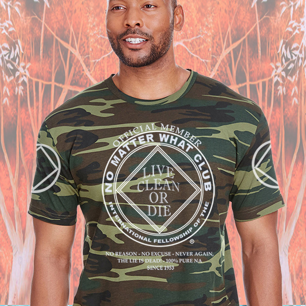 NA Shirts, Narcotics Anonymous Shirt, No Matter What CAMO STYLE Tee ...