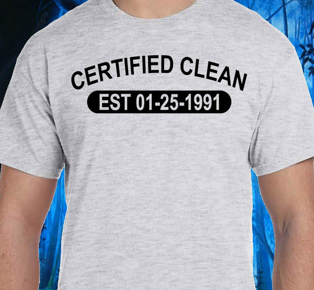 NA CERTIFIED CLEAN CUSTOM Tee, NA Shirts, Narcotics Anonymous Shirt ...