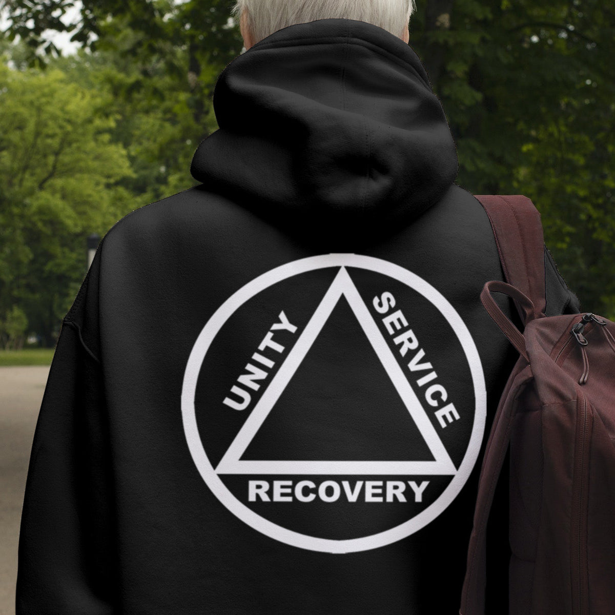 NAWEARS, Alcoholics Anonymous Clothing, Black AA Symbol Hoodie – nawears