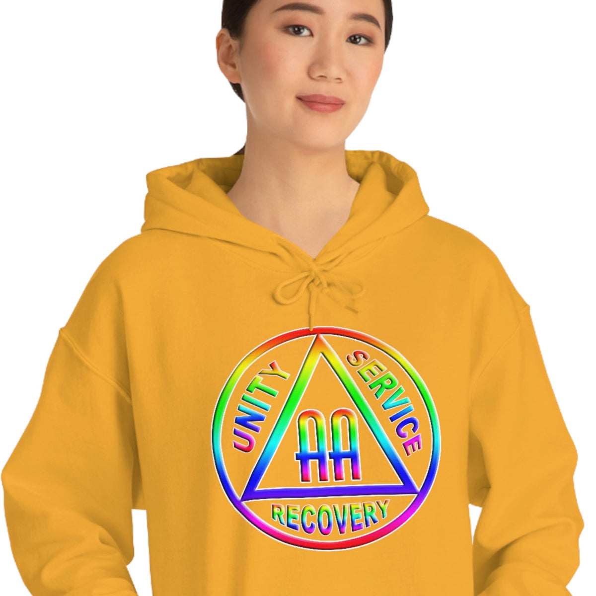 NAWEARS: Alcoholics Anonymous - AA Rainbow Symbol dtg Hoodie – nawears