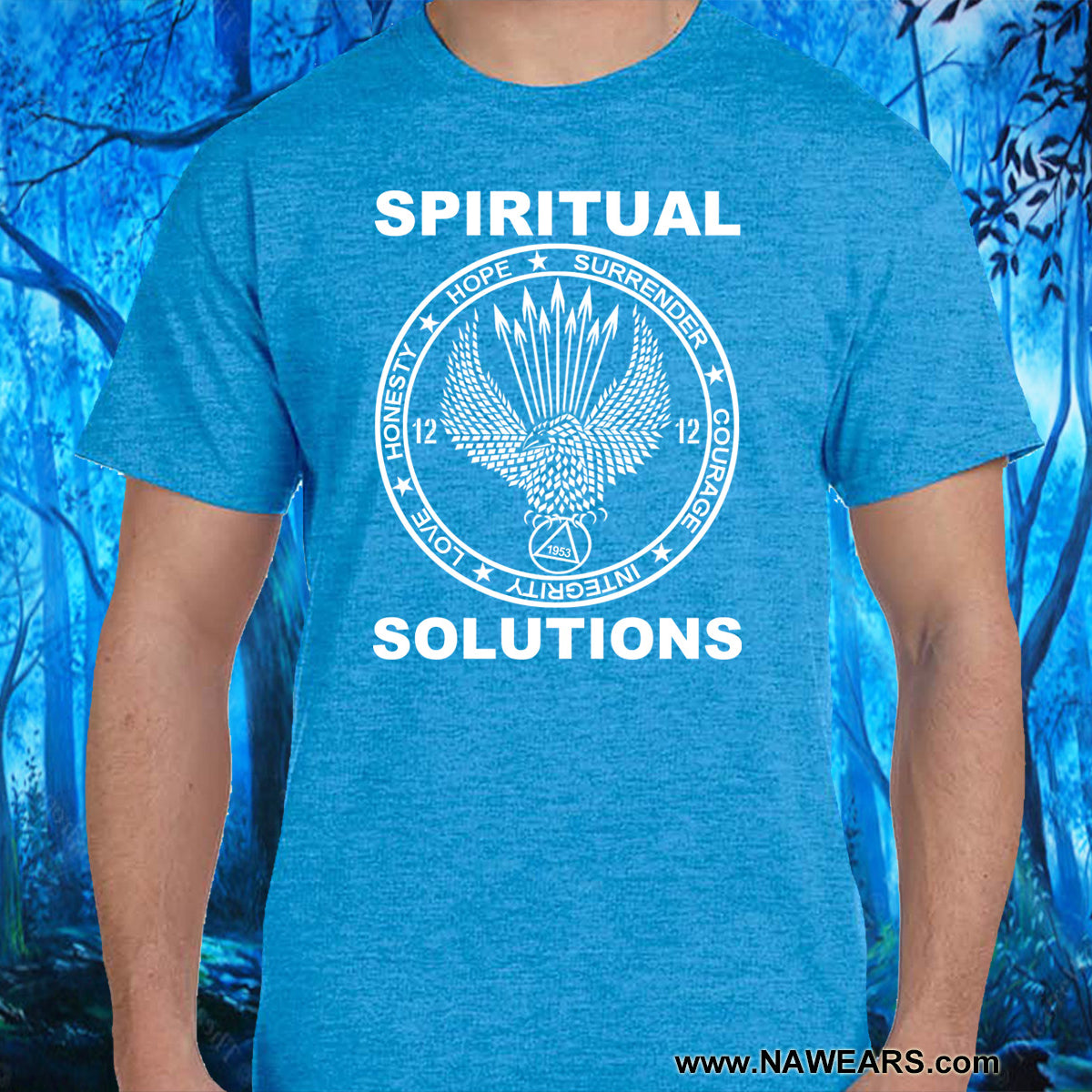 AA Shirt, Alcoholics Anonymous Tee, AA SPIRITUAL SOLUTIONS T-shirt ...
