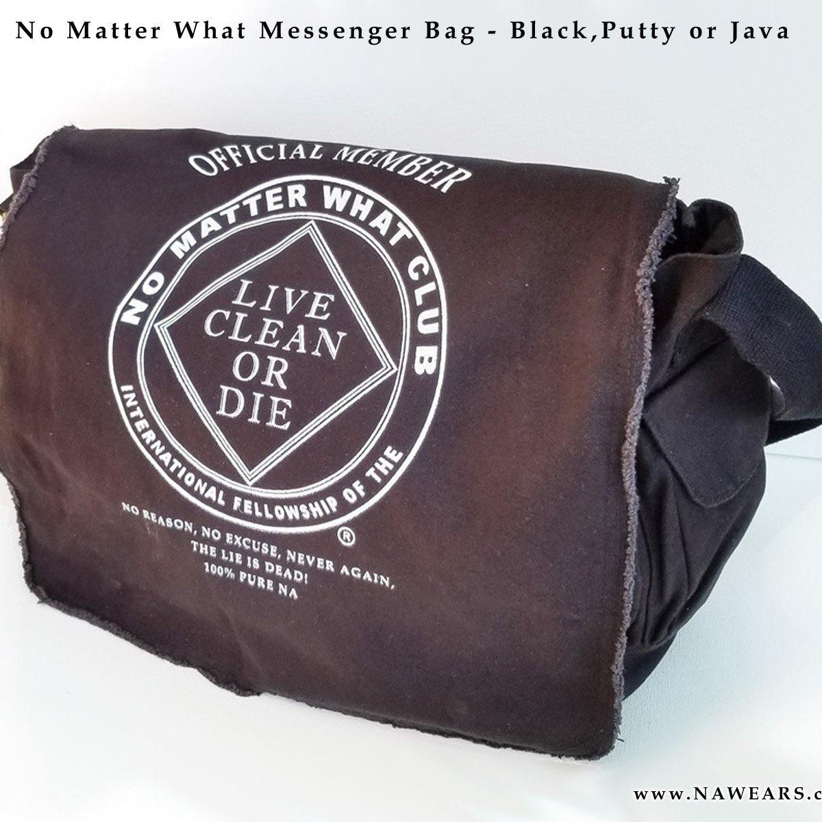 NAWEARS Narcotics Anonymous - NA No Matter What Messenger Bag – nawears